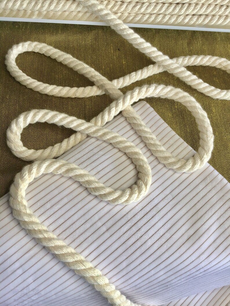 PURE COTTON All NATURAL White Twisted Cording Wrights Soft - Etsy