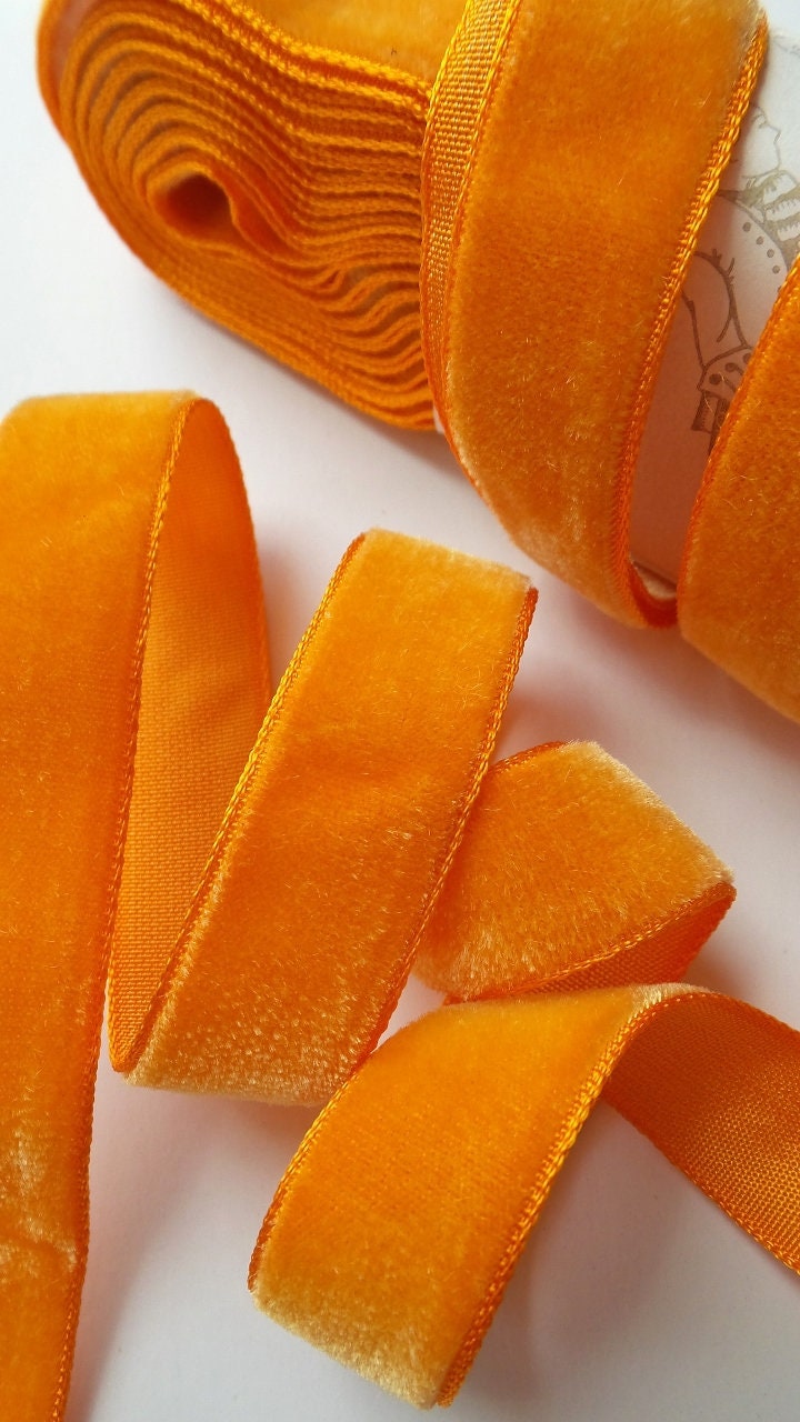 Orange French Velvet Ribbon 16mm Wholesale 5/8 Inch - Etsy