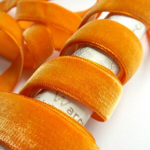 Orange French Velvet Ribbon 16mm Wholesale 5/8" Inch Vintage Velvet ...