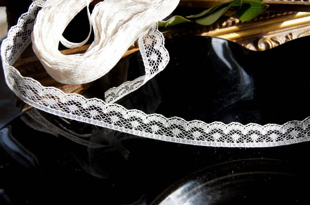 Vintage Scalloped Lace Trim Edging 1/2" Wide off White Lace Trim by the ...