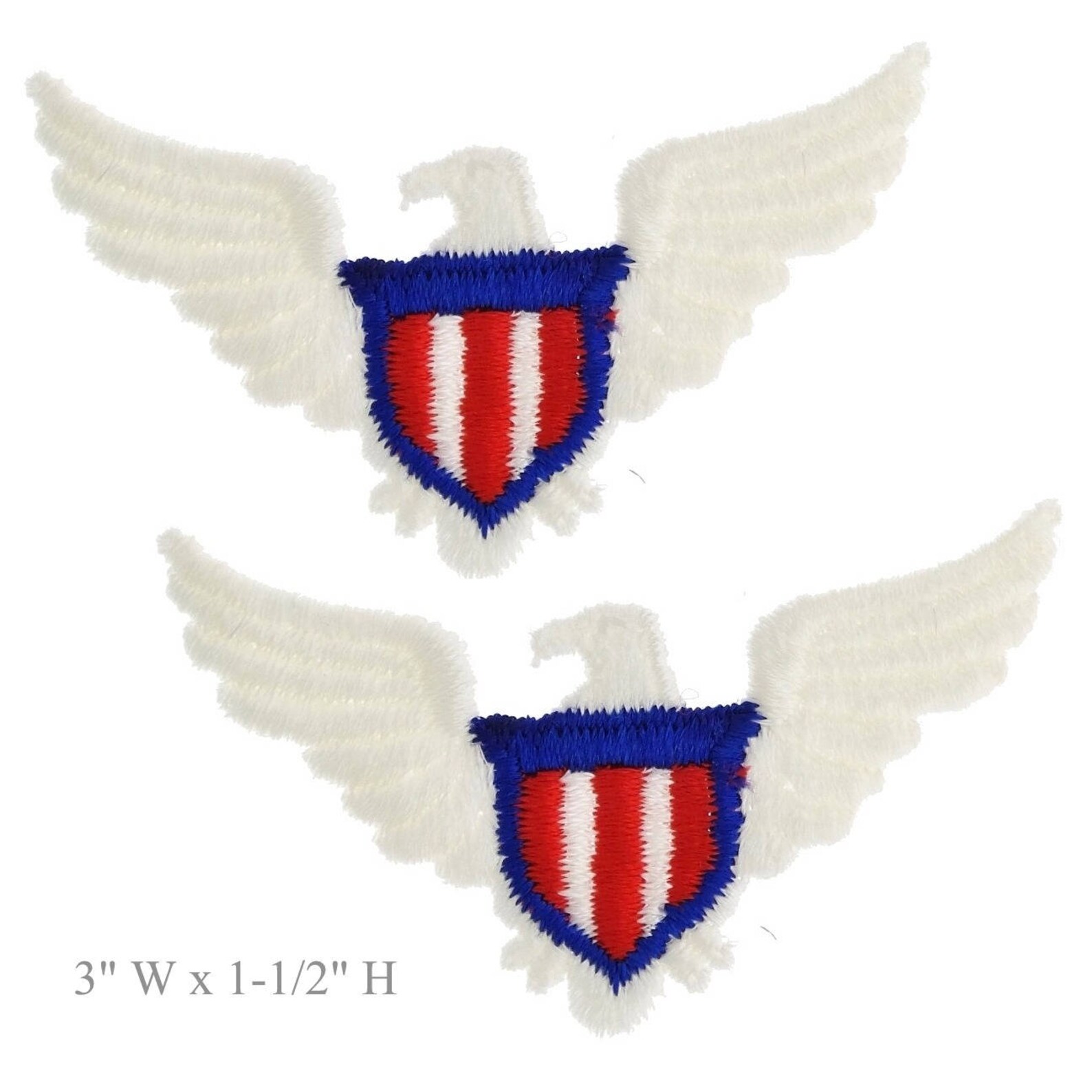 Patriotic American Eagle Patch Embroidered Navy White Bald Eagle ...