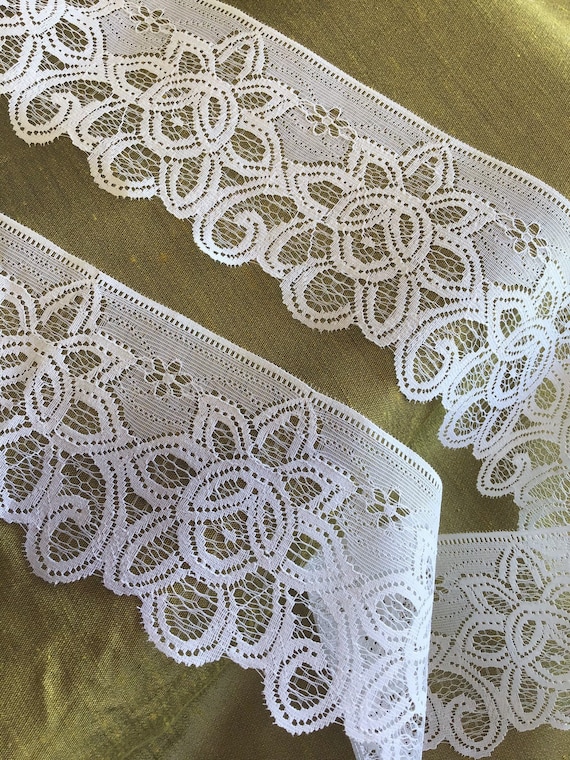 2-3/8 wide BIG FLOWER EDGING Lace by the Yard or by Roll | Etsy