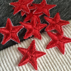 RED STAR Applique Iron on Red Star Embroidery Stars Patches, Vintage ...