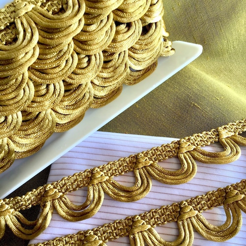 Gold Braid Fringe Trims1.8cm 0.71 Inches Gimp Braid - Etsy