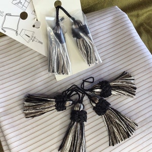 2pcs Conso 2" LUXURY KEY TASSELS Black White Tan Decorative Tassels for ...