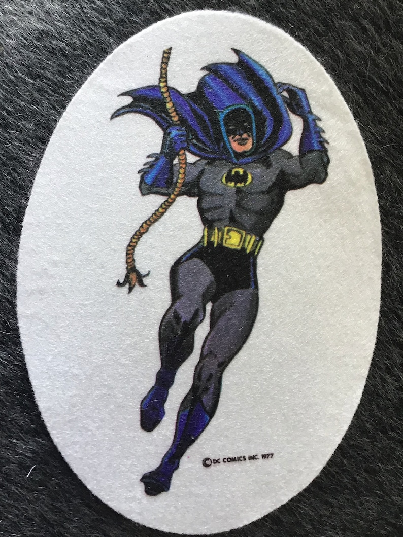 Vintage 1977 Batman DC Comics Hero Large Fabric Applique Patches From ...