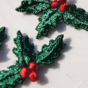 Christmas Holiday Season Decorative Embroidery Applique Patches Vintage ...