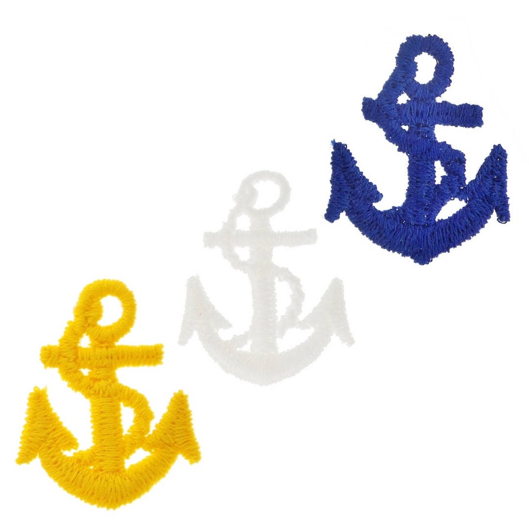Nautical Anchor Patches for Jackets, Shirts, Hats, Bags Embroidery ...
