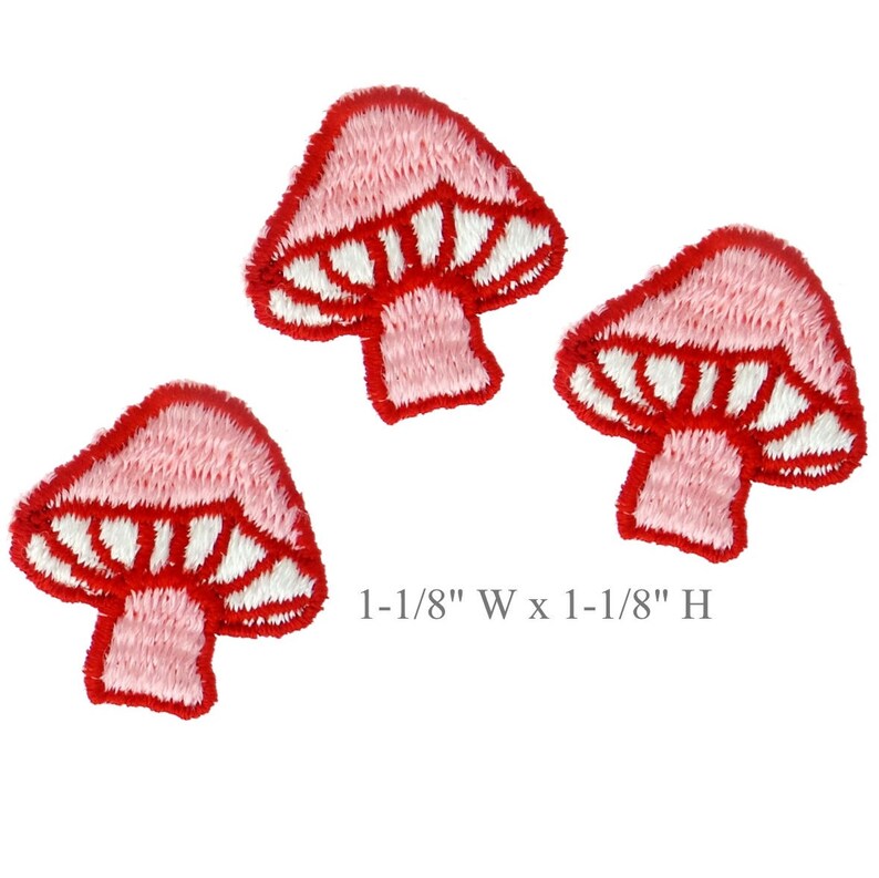 Mushroom Applique Patches Vintage Embroidered Toadstool Patches for Embellishments Crafts Sewing ...