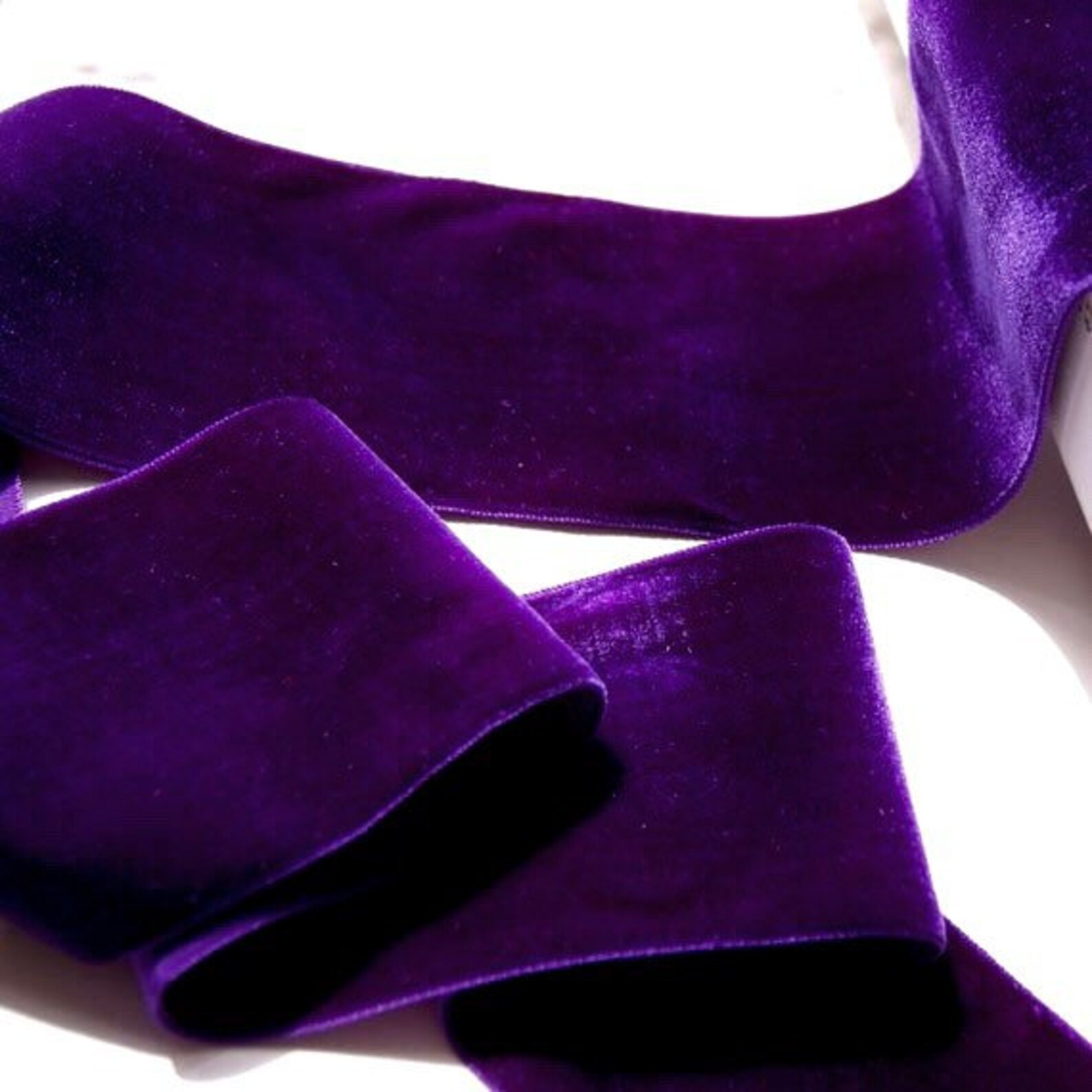 Purple Vintage French Velvet Ribbon Trim 3 & 2 Wide Velvet | Etsy