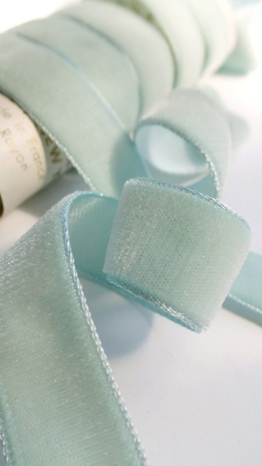 Eton Blue Vintage French Velvet Ribbon Wholesale 16mm Velvet Ribbon by ...