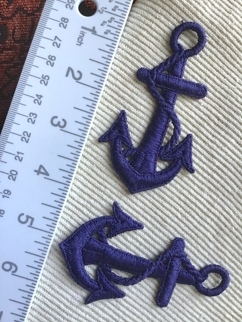 Nautical Big Anchor Patches With Rope Embroidery Applique - Etsy