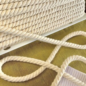 PURE COTTON All NATURAL White Twisted Cording 3/8" Wrights Soft ...