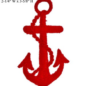 Nautical Big Anchor Patches With Rope Embroidery Applique Available in ...