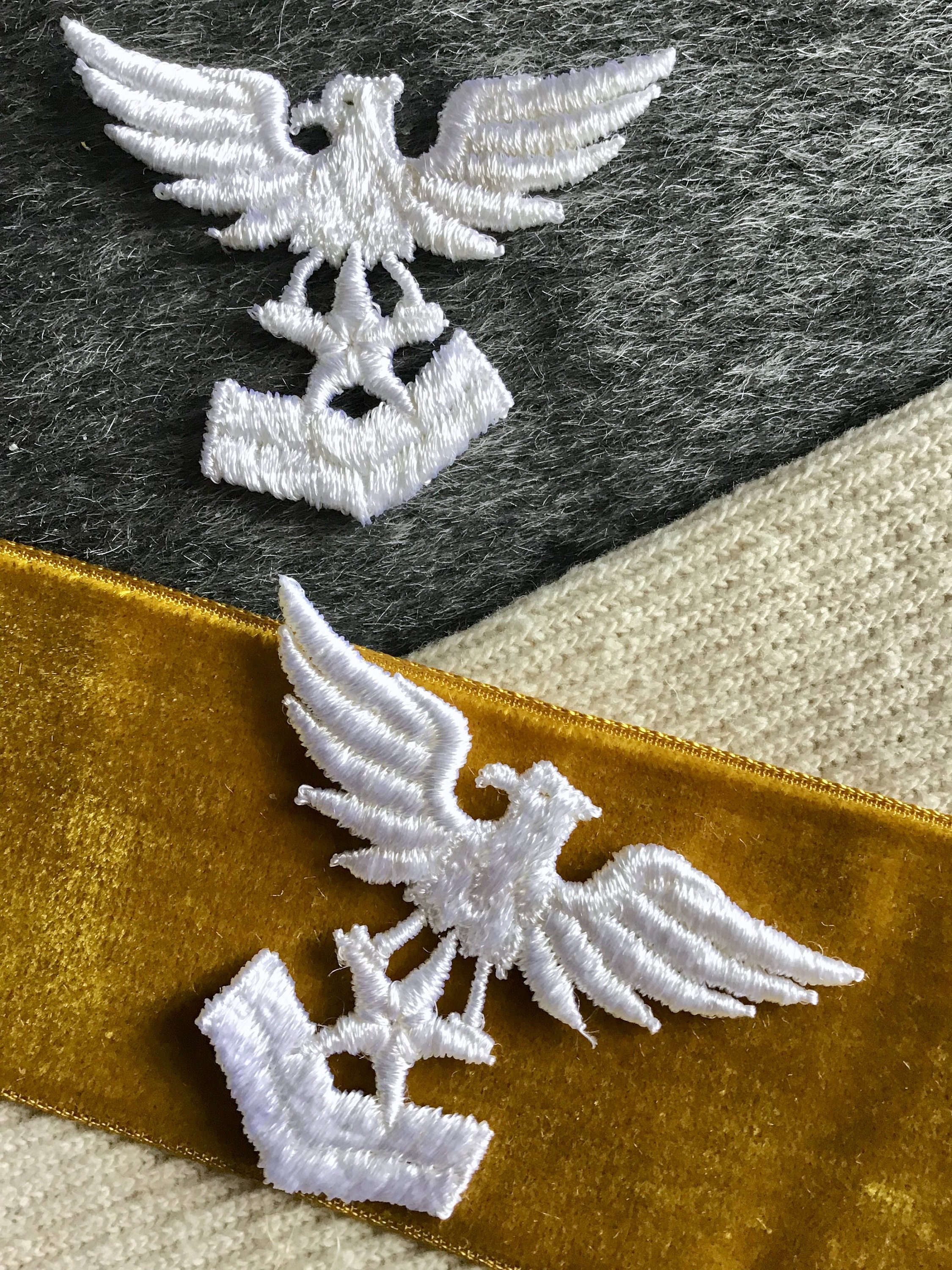 Patriotic American Eagle Patch Embroidered Navy White Bald Eagle ...