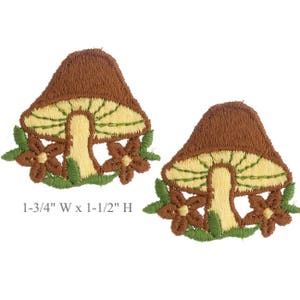 Mushroom Applique Patches Vintage Embroidered Toadstool Patches for Embellishments Crafts Sewing ...