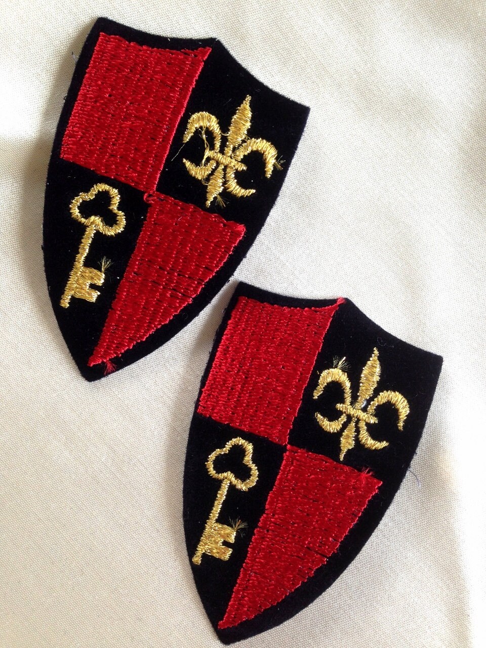 Iron on Patch Black Velvet Red Gold Metallic Fleur De Lis - Etsy