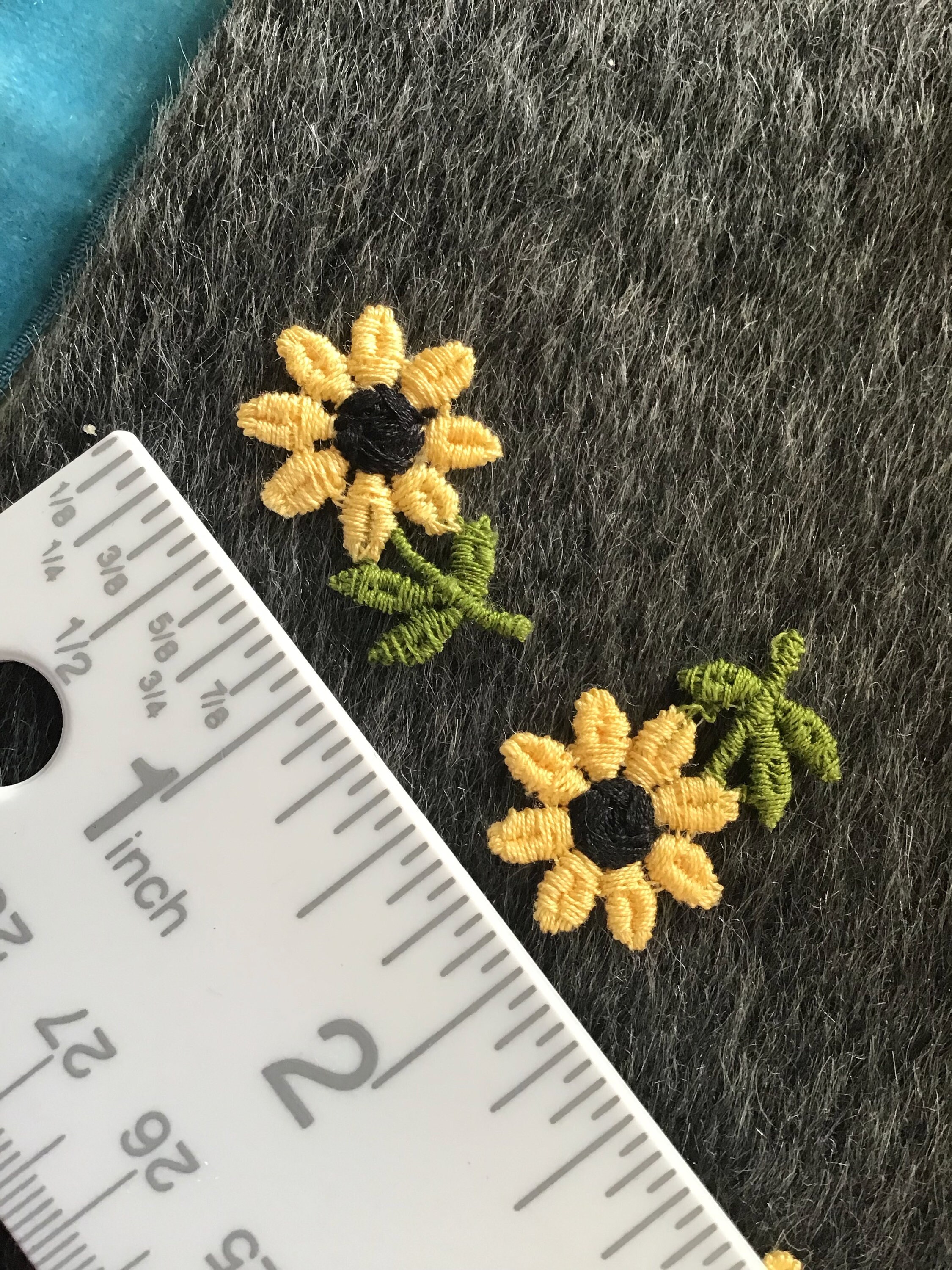 Vintage Yellow Flower Embroidered Applique, Vintage Embroidery Sew on ...