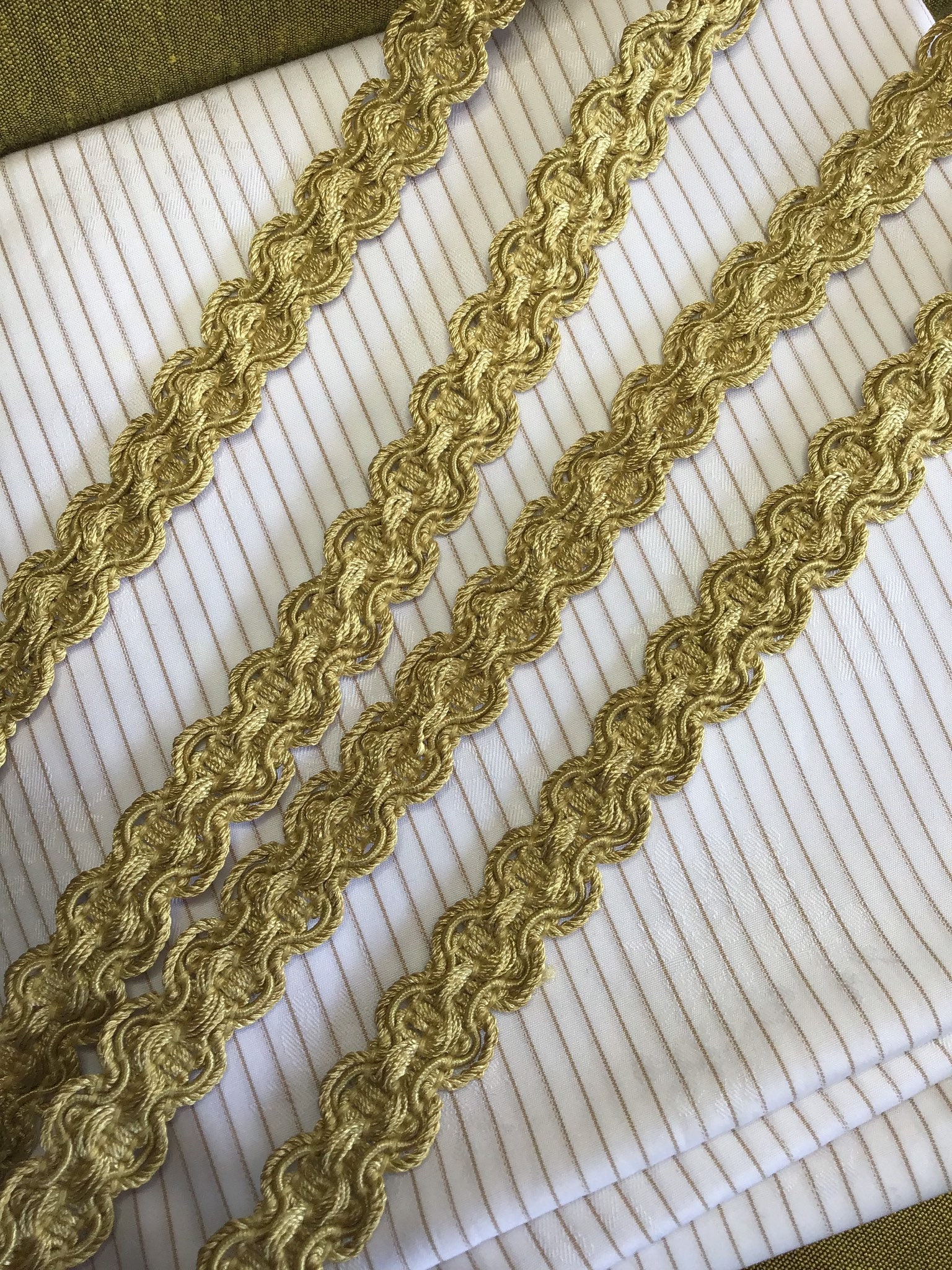 Wrights GOLD BRAIDED TRIM Scalloped Galloon Gimp Braids by the | Etsy