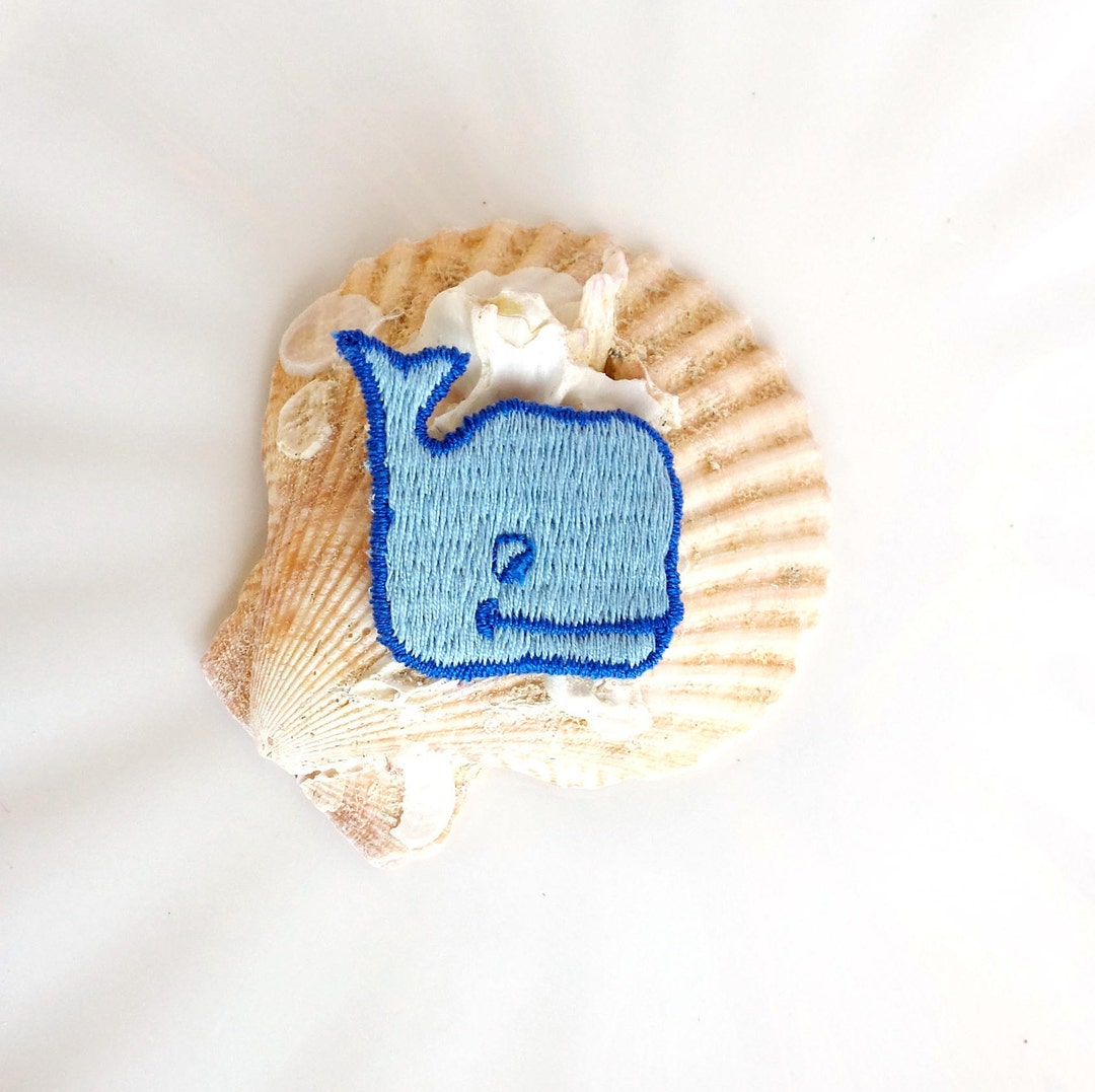Blauer Wal Embroidery Applikation Patch Vintage, Sea Whale Ocean Life ...