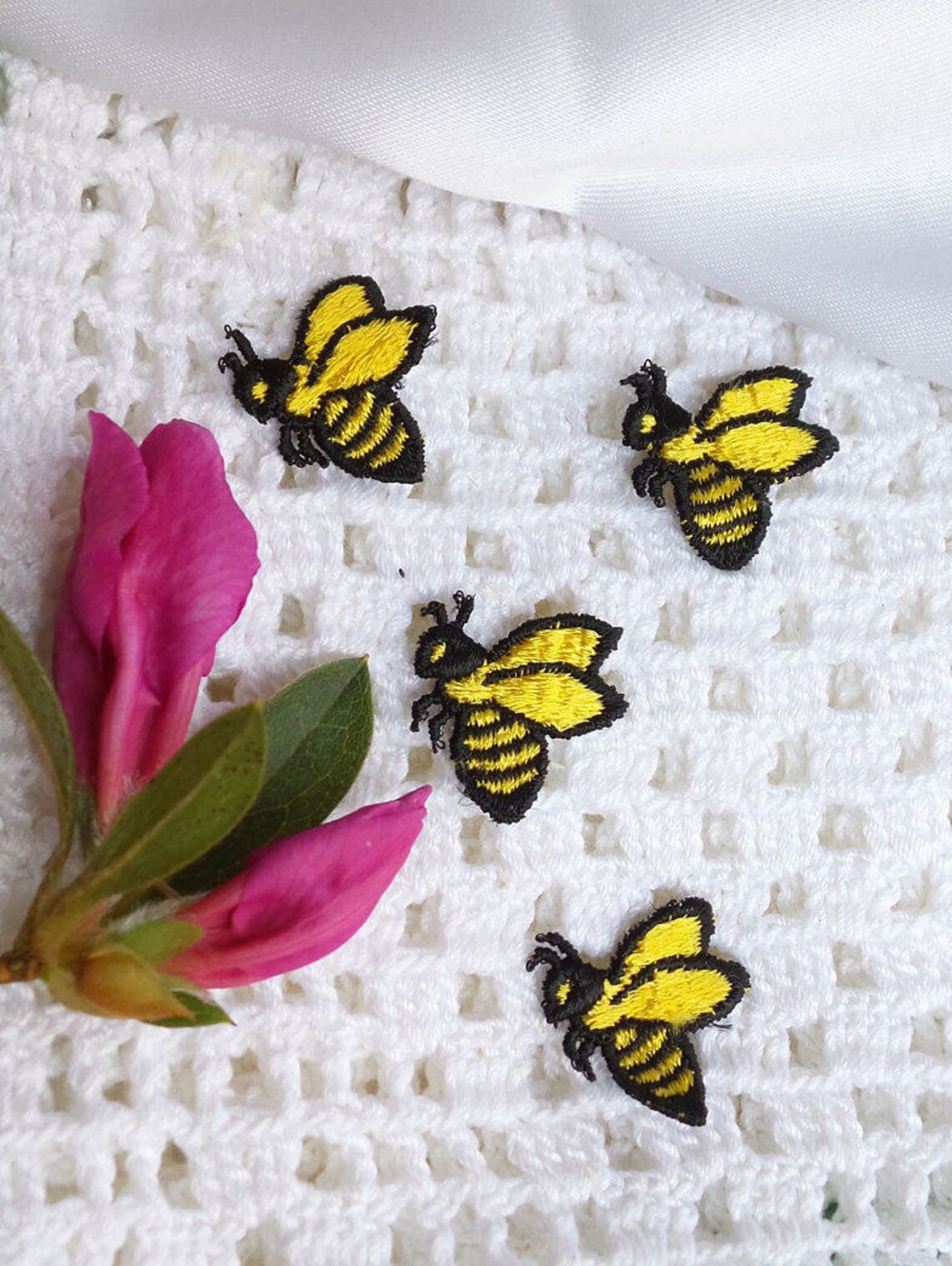 Yellow Bee Applique Vintage Embroidery Patches Red Bee Black - Etsy