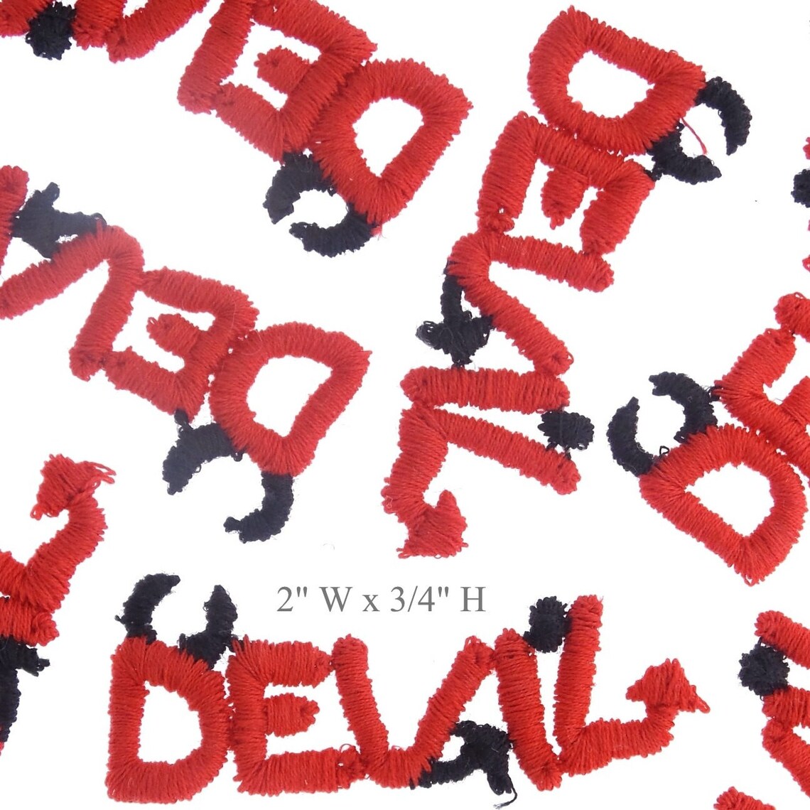 Angel and Devil Letter Applique Embroidered Patches for Craft | Etsy