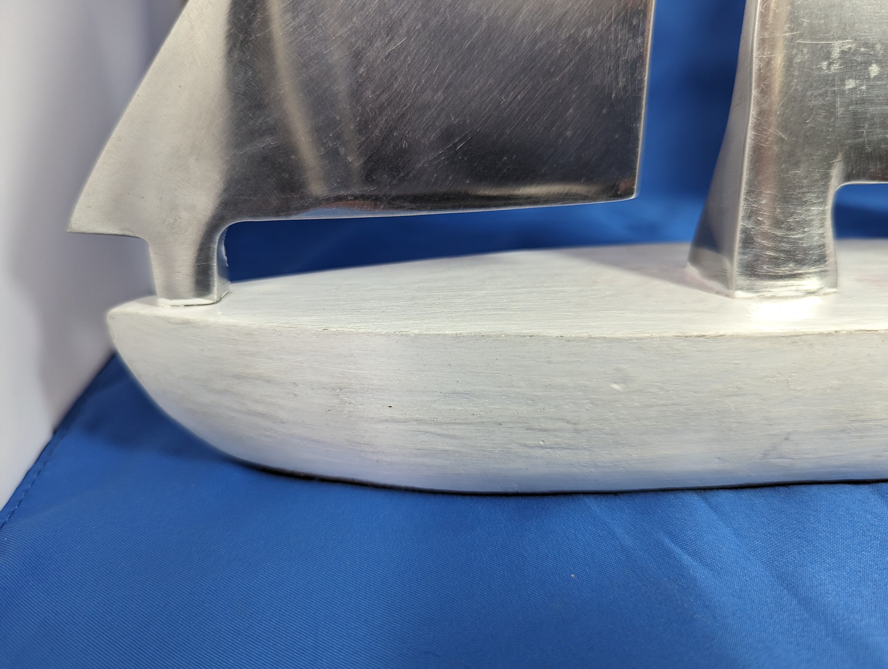 Sailboats Statues Aluminum and Wood 2 Boats Nautical Distressed ...