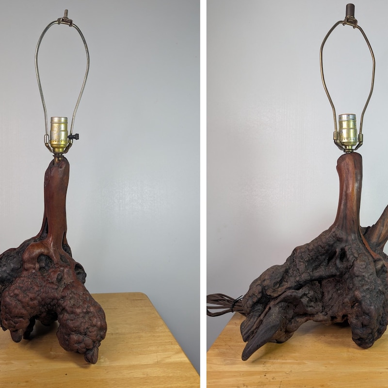 Burl Lamp - Etsy