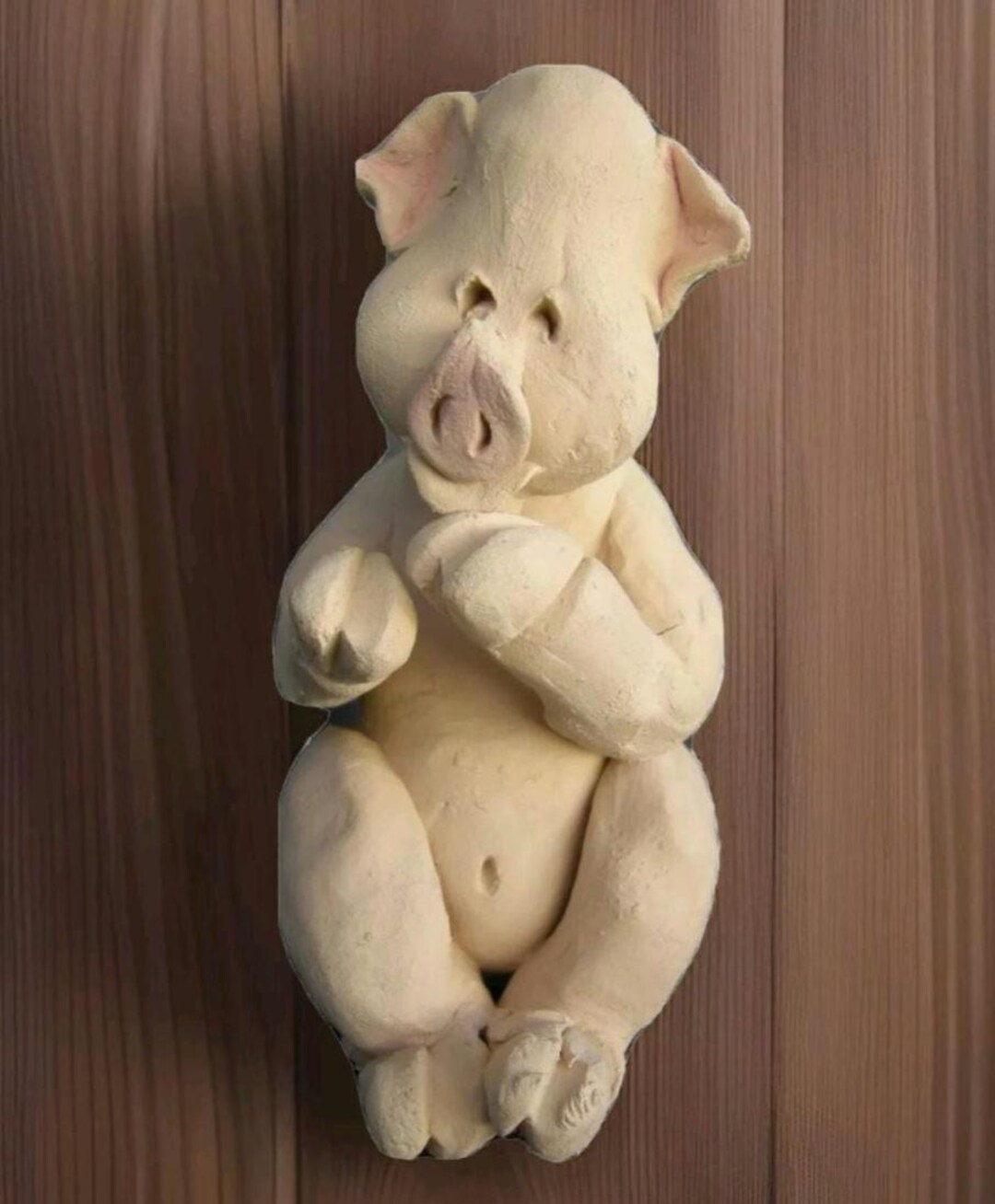 Vtg Whiterock Studio Pig Figure Folk Art Clay Piggy Ceramic Rustic 986 ...