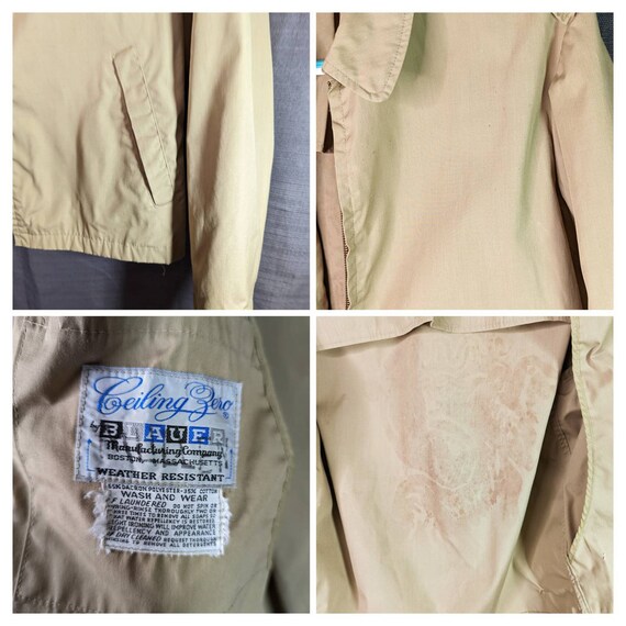 Vtg 60s Beige Tan Military Jacket Ceiling Zero Blauer… - Gem