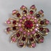 Vintage Coro Brooch Starburst Pink Red Gold Tone Mid Century Modern 50 ...
