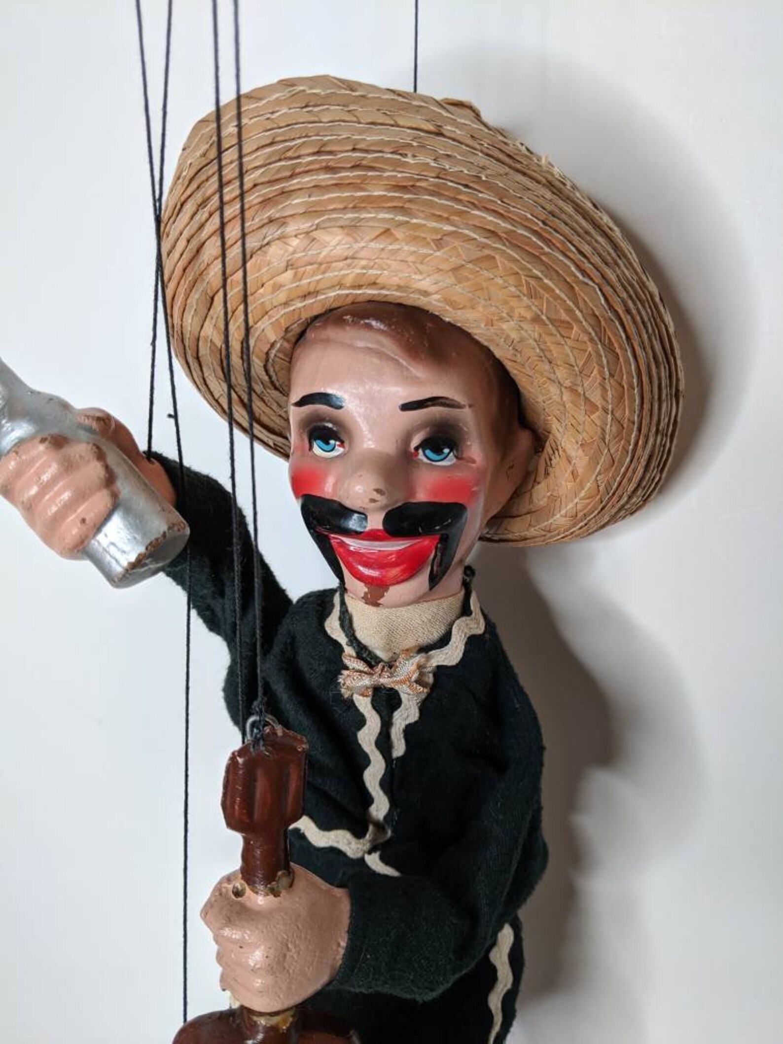 Mariachi Puppet 16 Inches Marionette Mexico Guitar Bottle Sombrero - Etsy