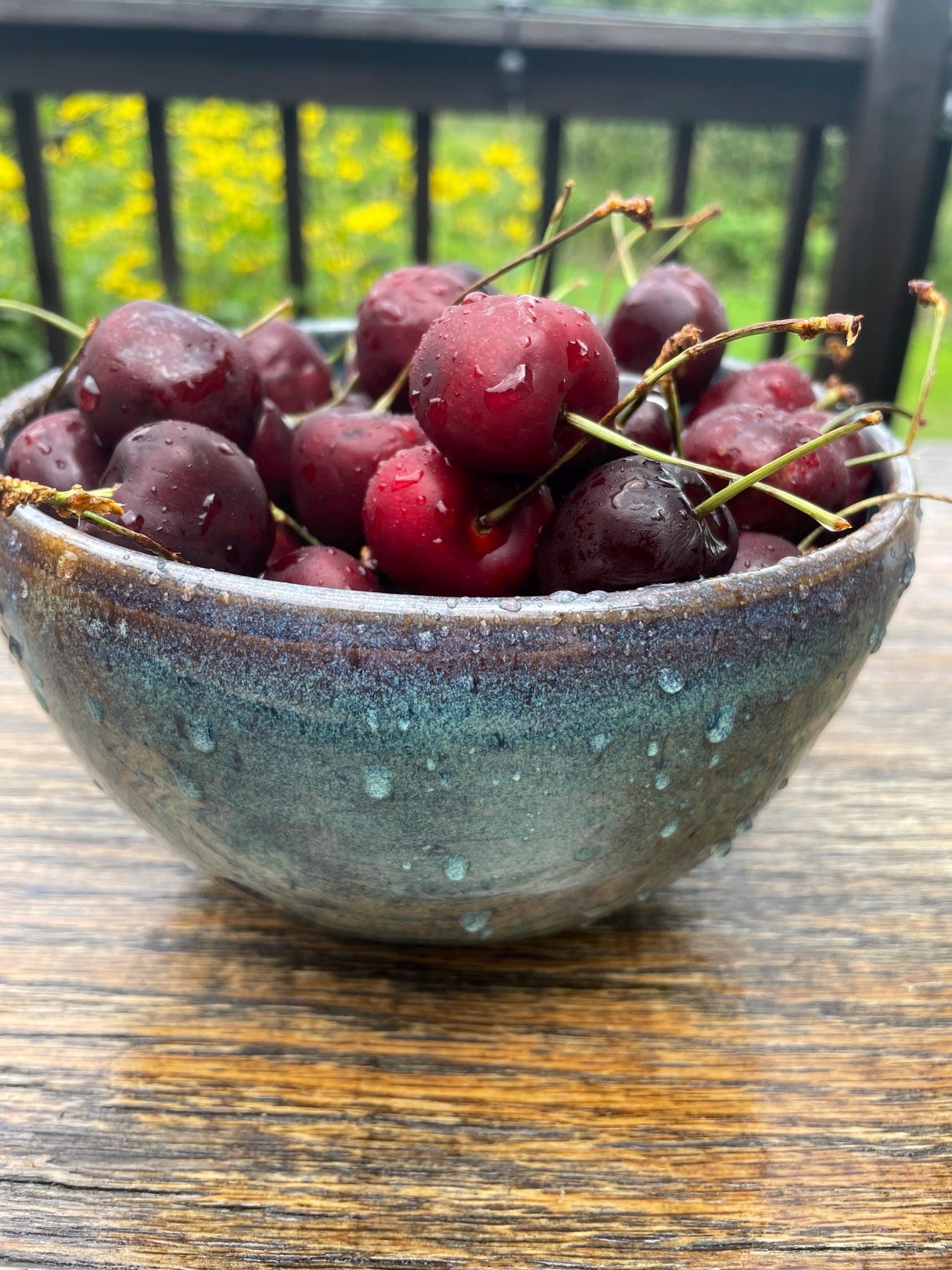 Berry Bowl, Small Pottery Colander in Turquoise - Etsy
