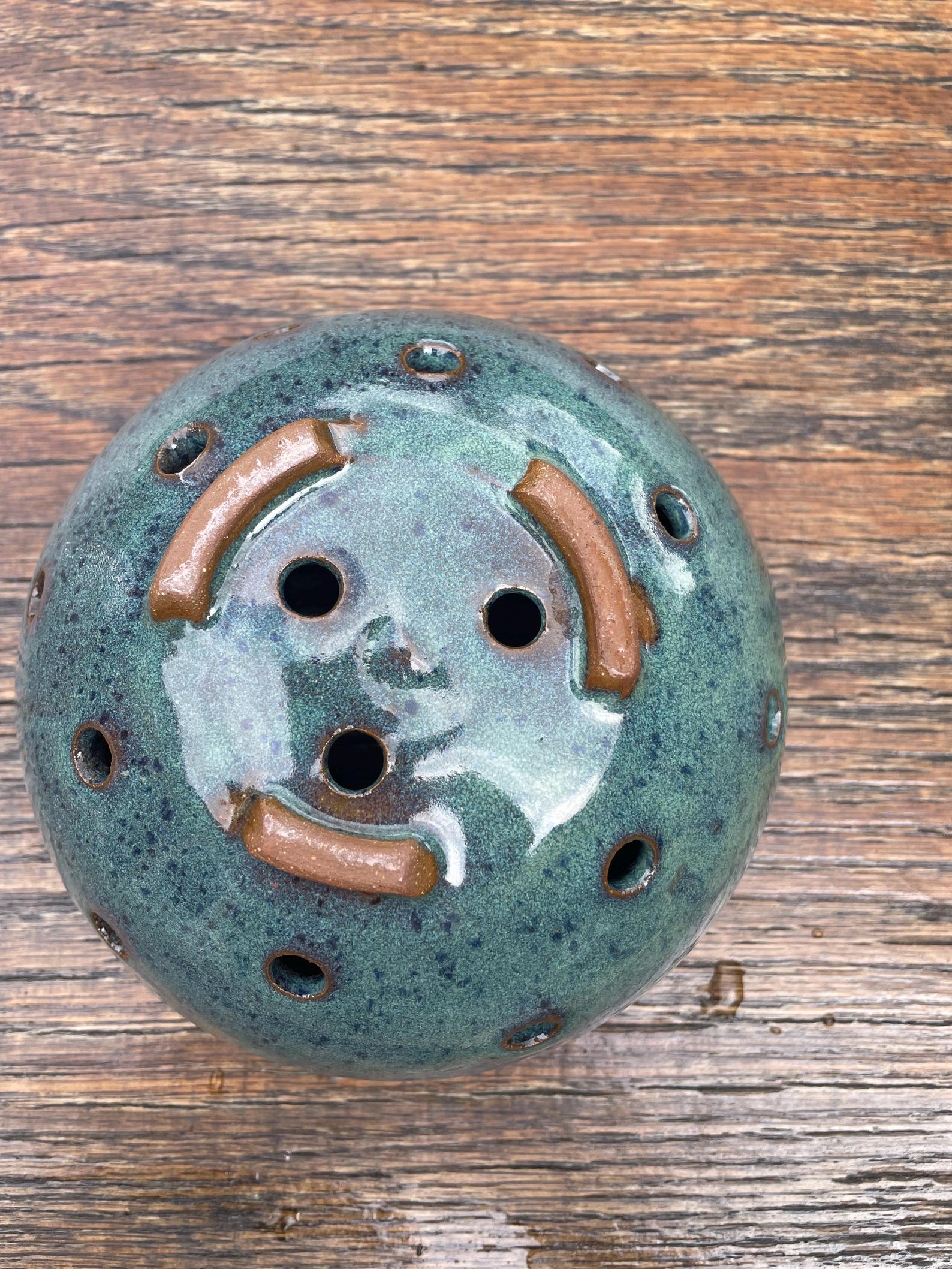 Berry Bowl, Small Pottery Colander in Turquoise - Etsy