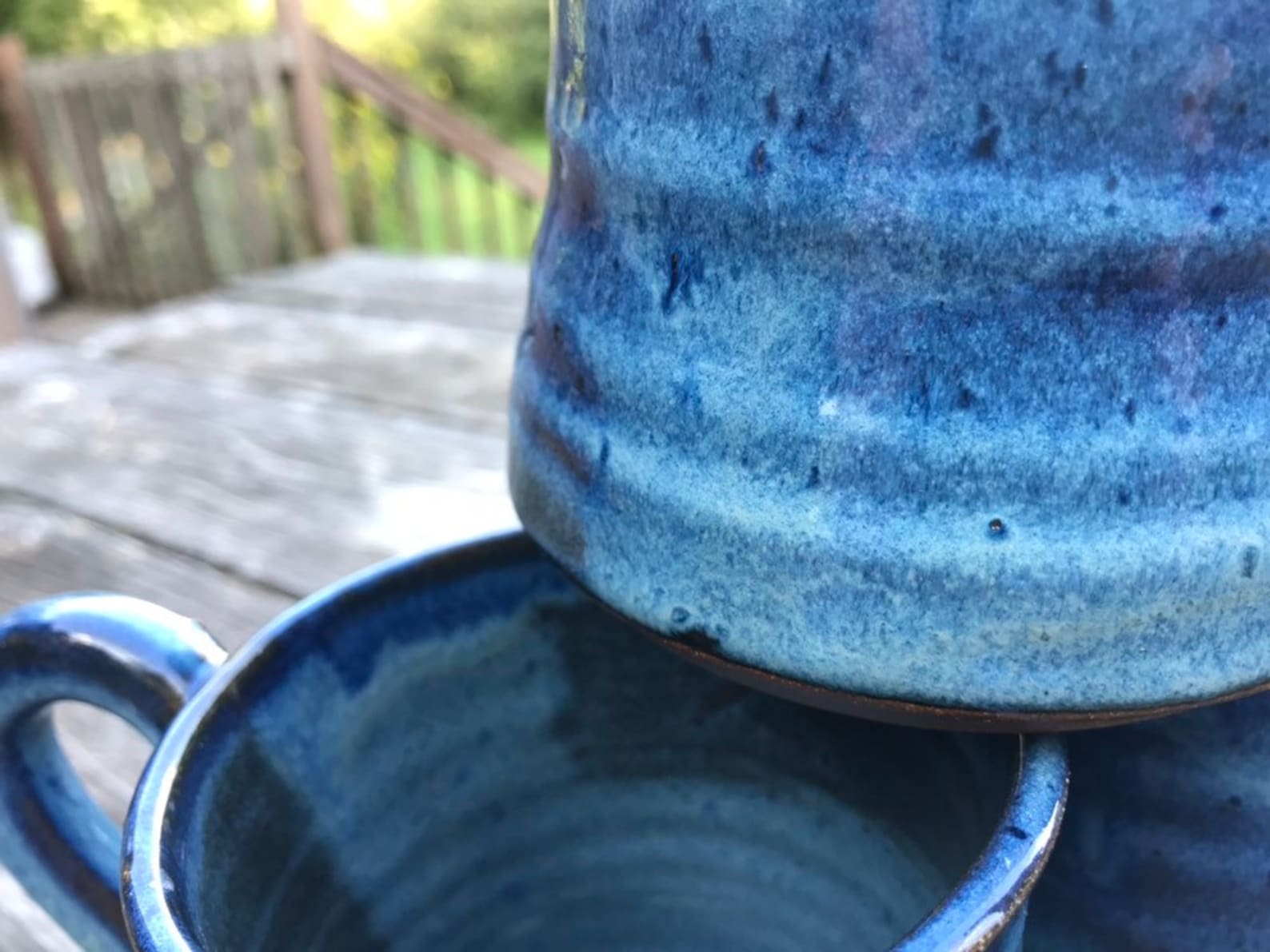 Rustic Mug Handmade Coffee Mug in Bright Blue - Etsy
