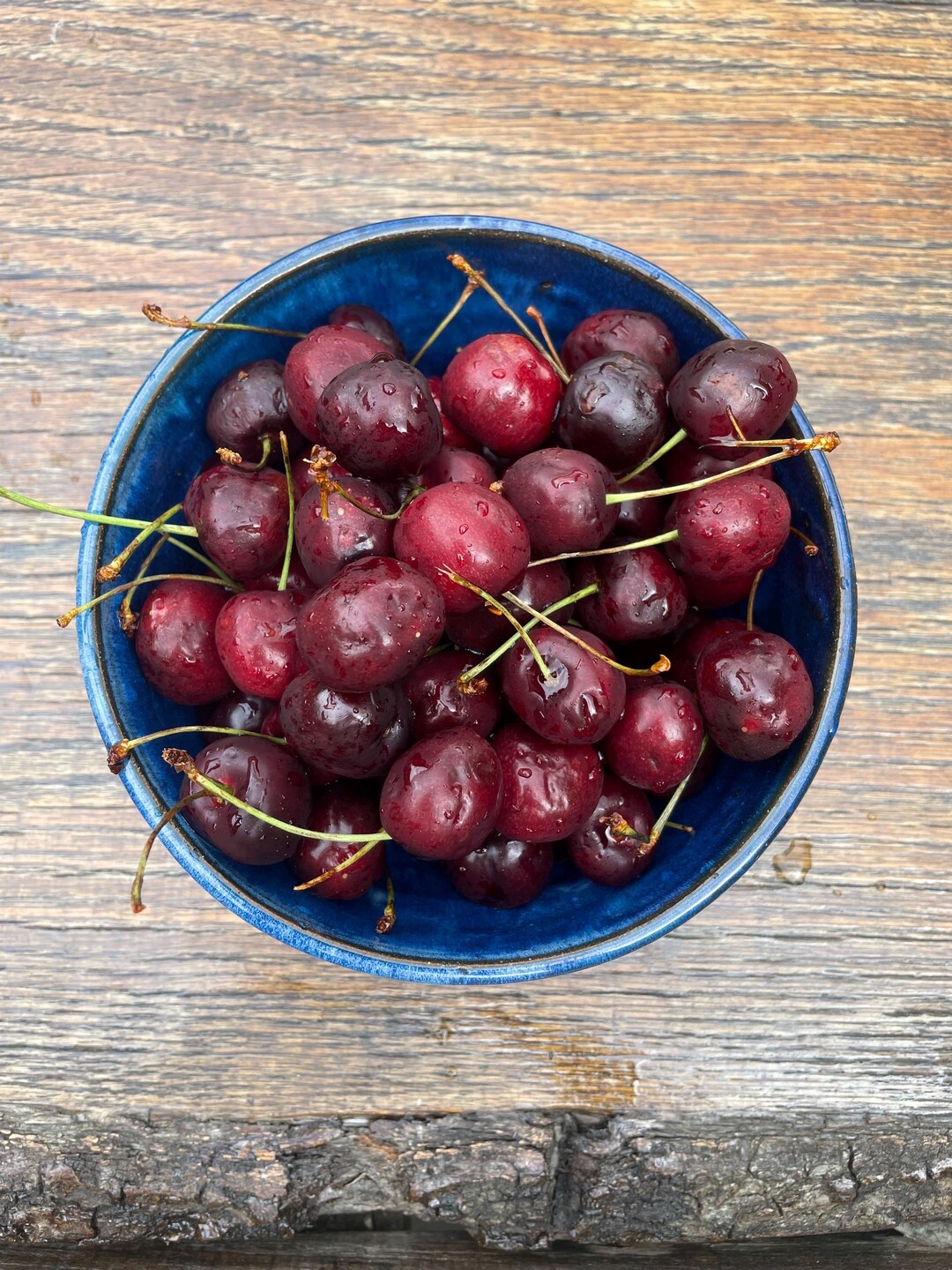 Berry Bowl, Small Pottery Colander in Cobalt Blue - Etsy