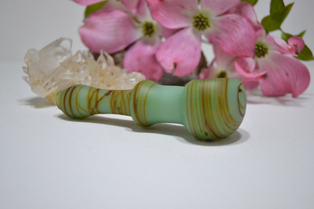 Glass Pipe, Spoon Pipe, Green Spoon Pipe, Green Glass Pipe, Green Glass ...