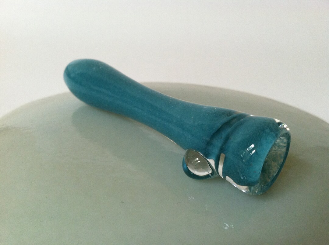 Glass Pipe, Blue Pipe, Pipe, Blue Glass Pipe, Aqua Glass Pipe, Small ...
