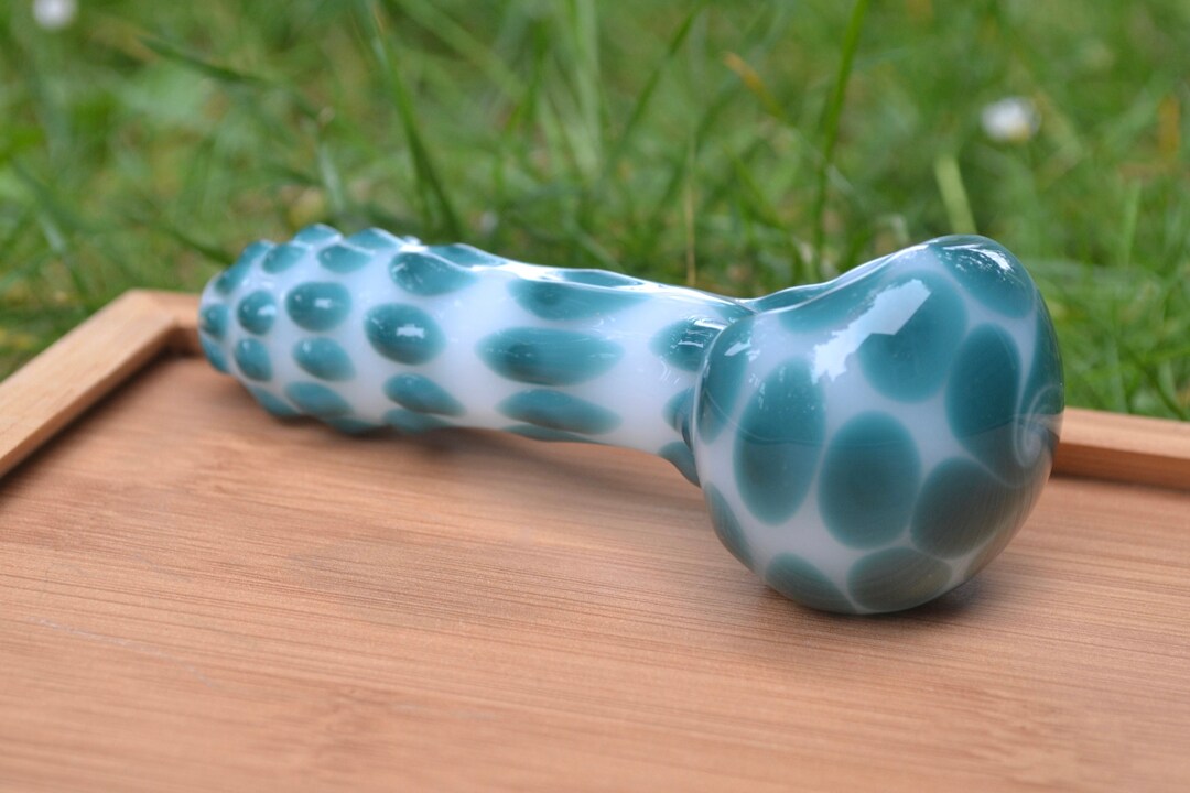 Glass Spoon Pipe Spoon Pipes White and Blue Spoon Pipe Sand - Etsy