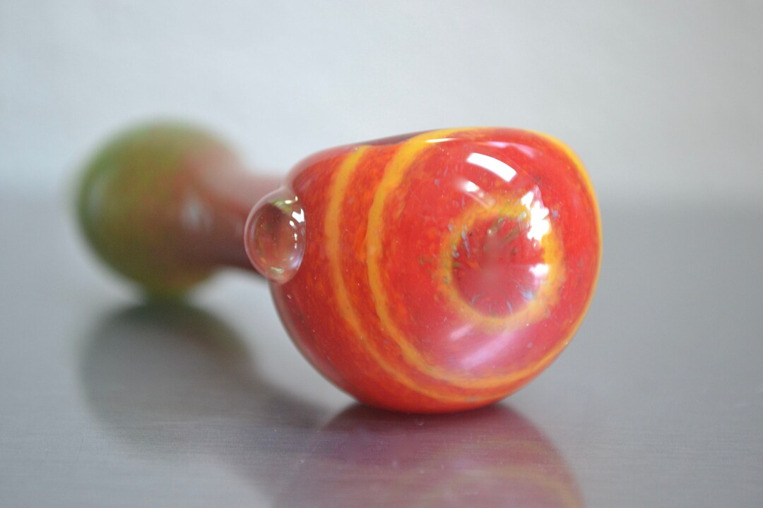 Glass Pipe, Pipes, Glass Blown Pipes, Red Glass Spoon Pipes, Spoon Pipe ...