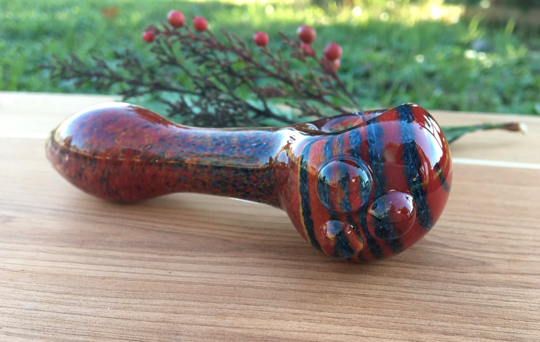 Glass Pipe, Pipes, Glass Pipe, Red Glass Pipe, READY TO SHIP, Glass ...