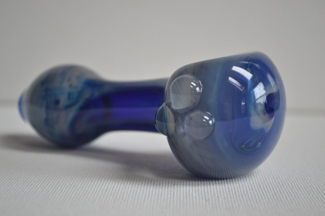 Glass Pipe, Pipes, Glass Pipe, Blue Glass Pipe, READY TO SHIP, Glass ...