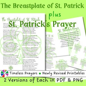 St. Patrick's Breastplate Prayer - Celtic Design (PDF, PNG) - Etsy