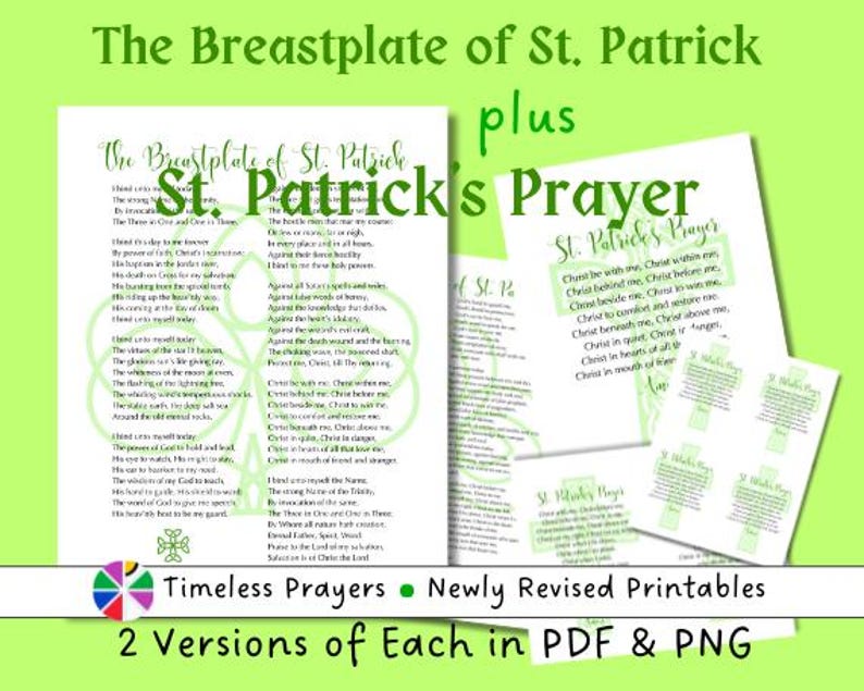 St. Patrick's Breastplate Prayer - Celtic Design (PDF, PNG) - Etsy