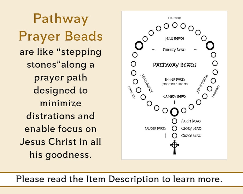 Olive Wood Pathway Prayer Beads, Non-denominational Christian Rosary ...