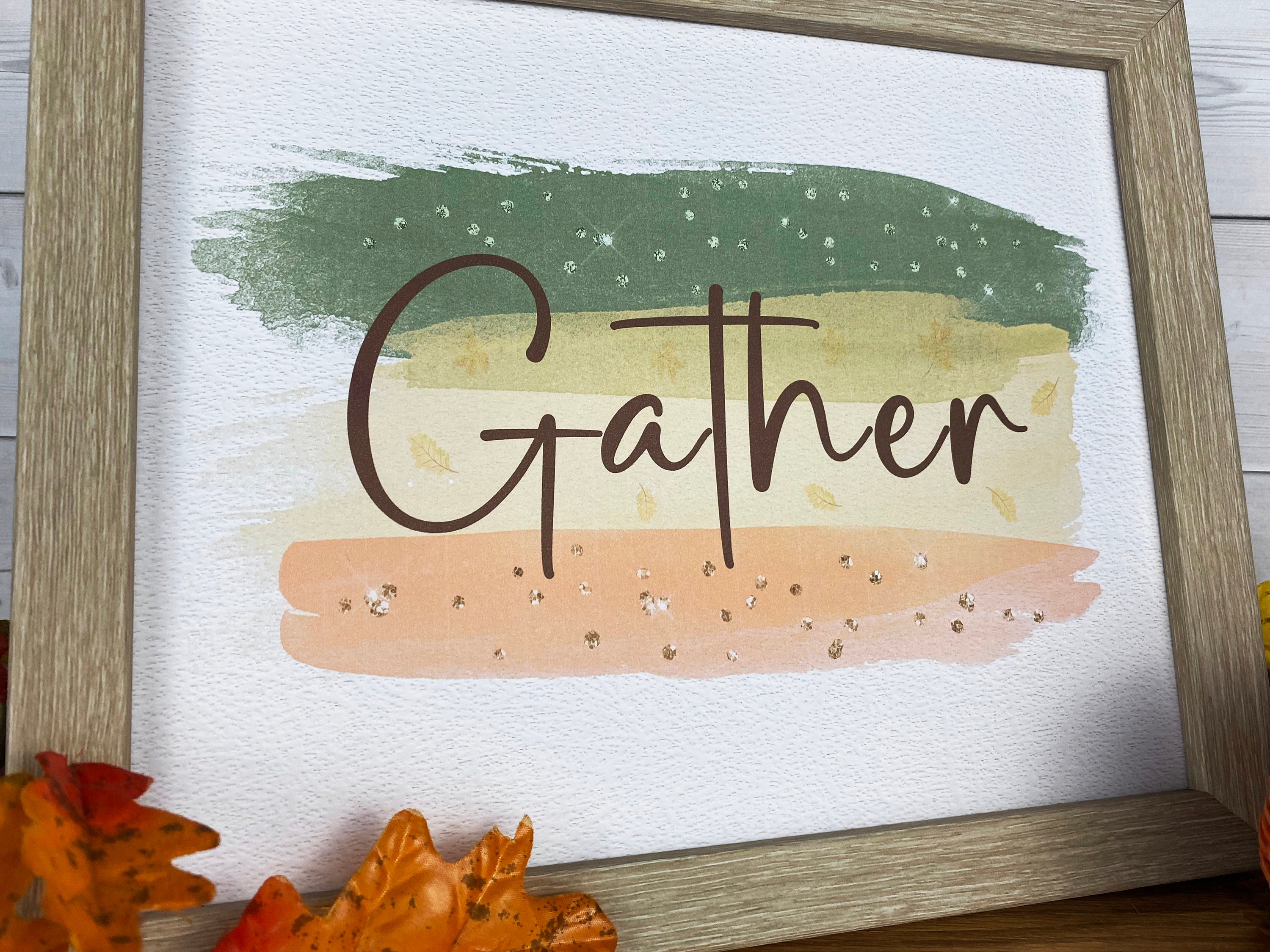 Fall-themed Printable Art | "gather" | Frameable Word Art for ...