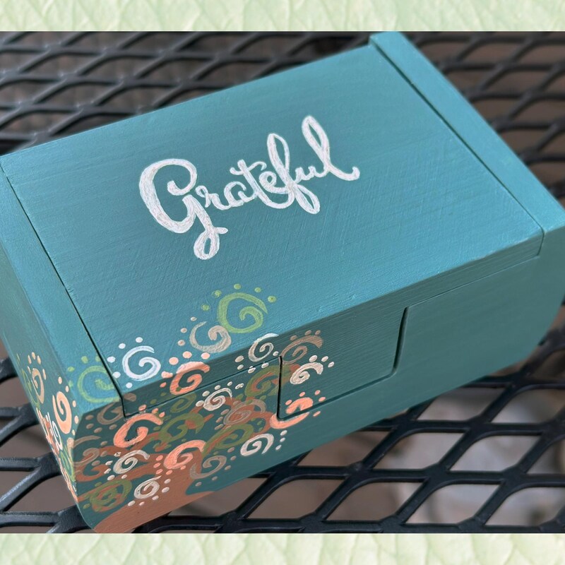 Small Painted Box - Etsy