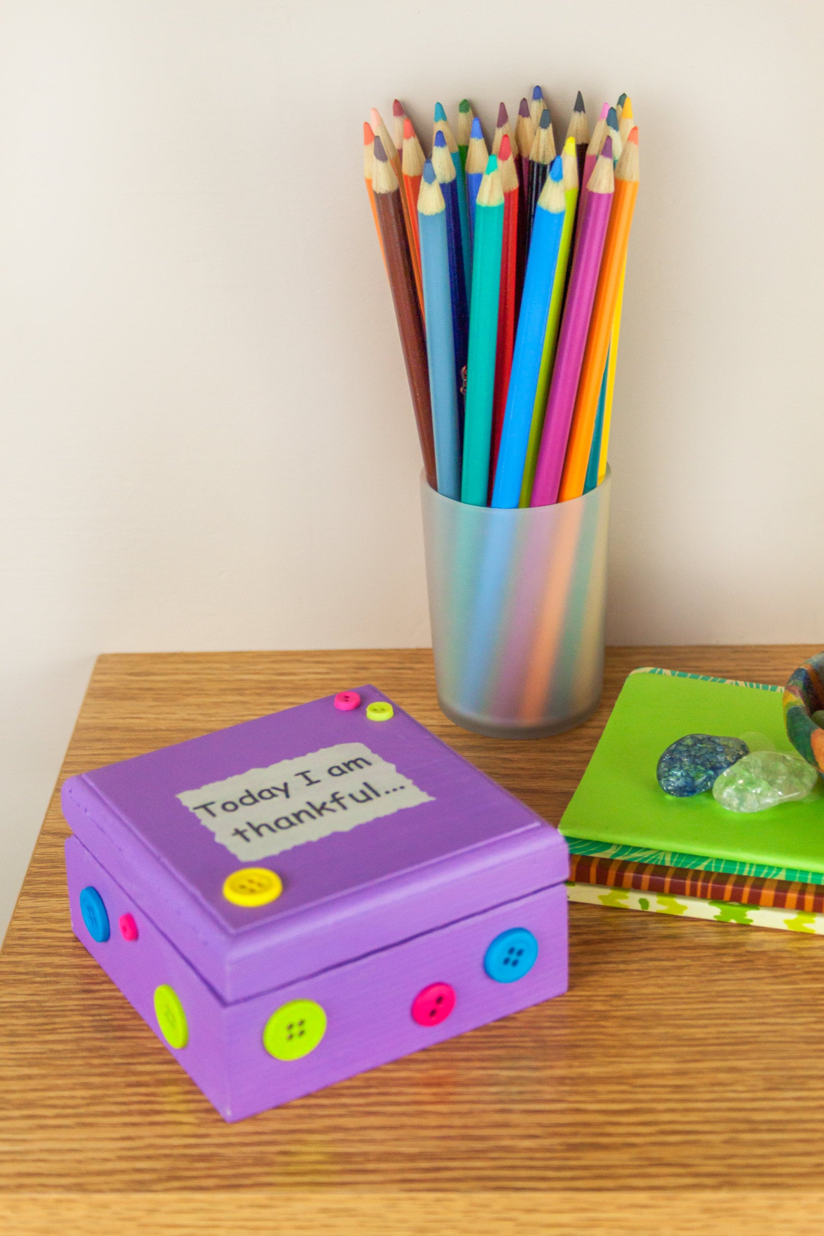 Child's Gratitude Box | Blessings Box | Purple Hand-painted Wooden Box ...
