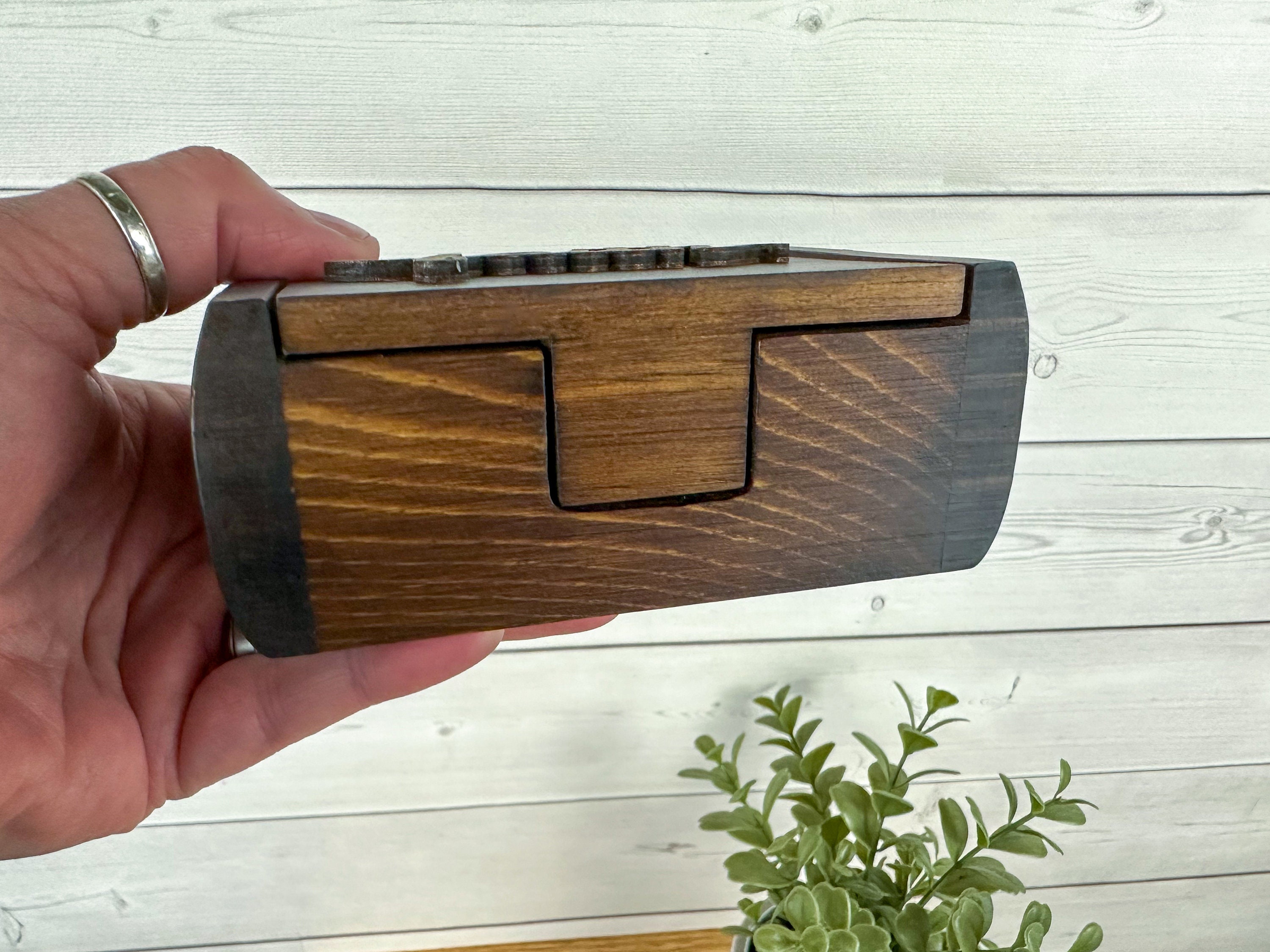 God Box Prayer Box Wooden Die Cut faith on Red Oak-colored Stained Box ...