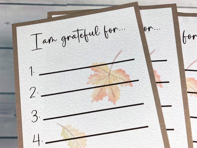Thanksgiving Gratitude List Printable - Gratitude List for Holiday ...